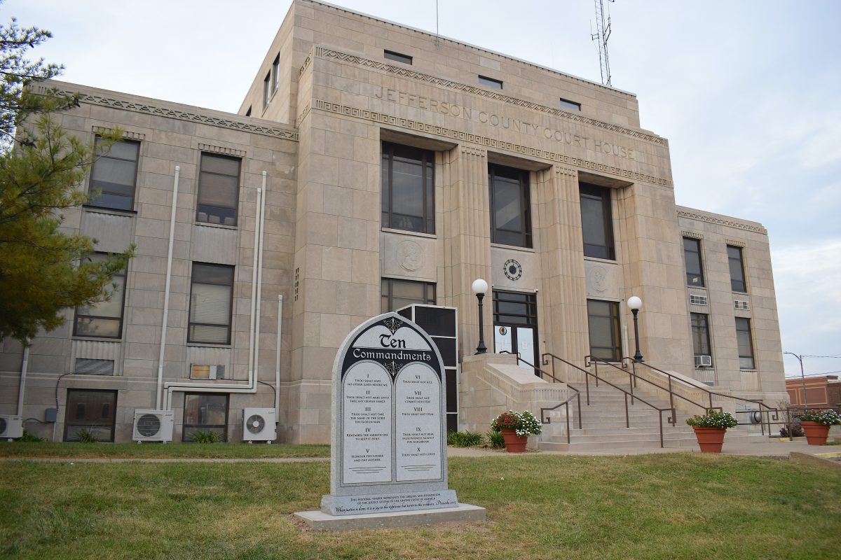 Monument moved outside of Jefferson Co. Courthouse – The Sentinel